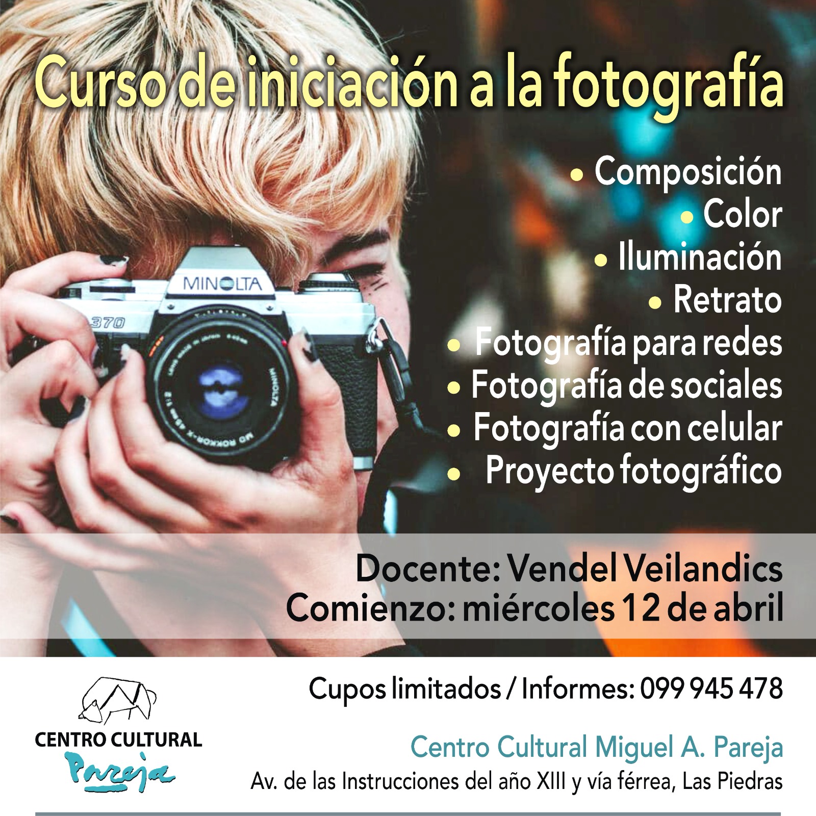Curso de fotografía | Centro Cultural Pareja